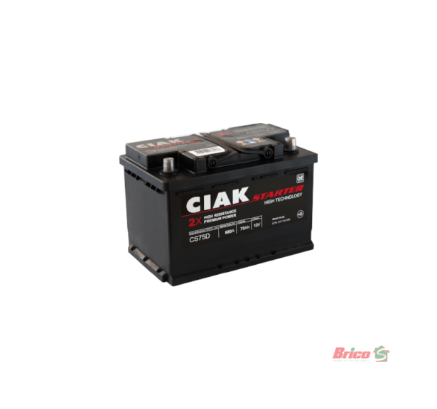 AKUMULATOR CIAK STARTER 12V-75Ah D+