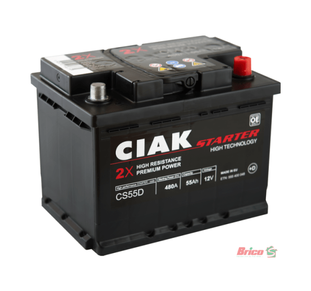 AKUMULATOR CIAK STARTER 12V-55Ah D+