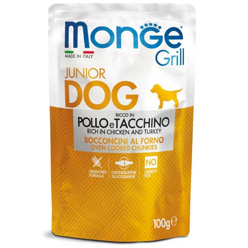 Monge Dog Grill sos piletina/ćuretina Puppy&Junior 100g