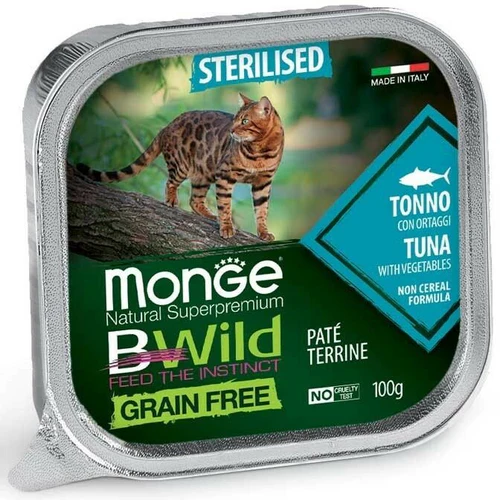 BWILD Pašteta za sterilisane mačke, tuna i povrće, 100g