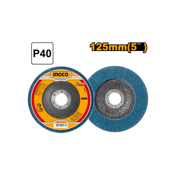 INGCO FDZ1251 Lamelarni disk od cirkonijuma 125 mm, granulacija P40