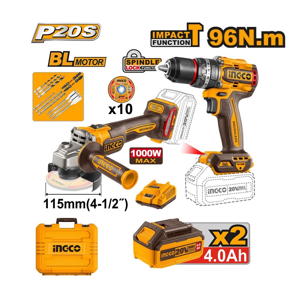 INGCO COSLI241298E Akumulatorski set alata 20V – SUPER INGCO