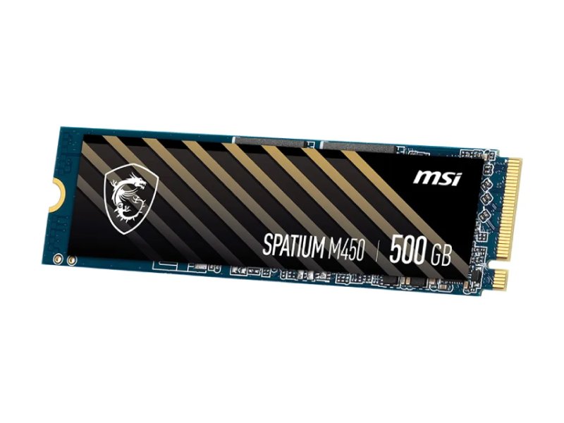 MSI SPATIUM M450 500GB PCIE 4.0 NVME M.2 SSD