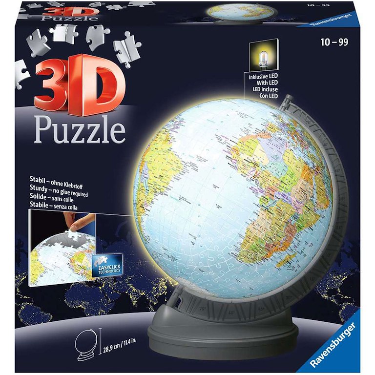 Ravensburger 3D puzzle (slagalice) - Globus sa svetlom RA11549
