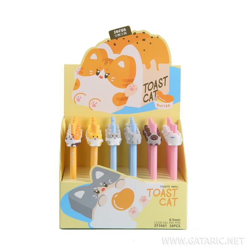Gel Olovka ''Cat Toast'' 0.5mm, 36/1