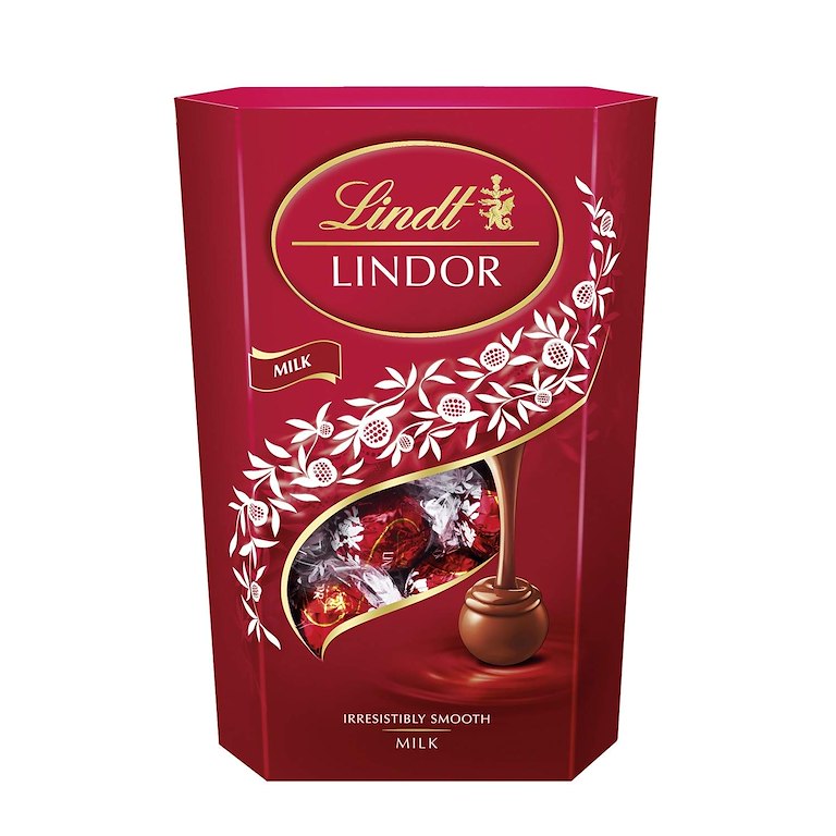 Lindt bombonjera lindor milk cornet 337g lindt