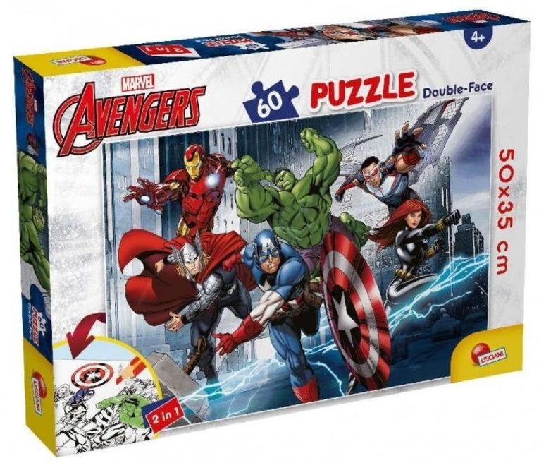 LISCIANI SLAGALICA 60PCS AVENGERS 2U1 SLOŽI I OBOJI