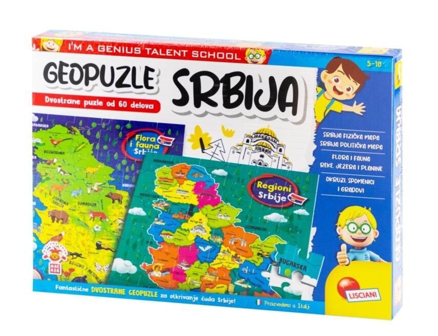 MAGAZA SLAGALICA GEOPUZLE MOJA SRBIJA 2U1 SR 60PCS L