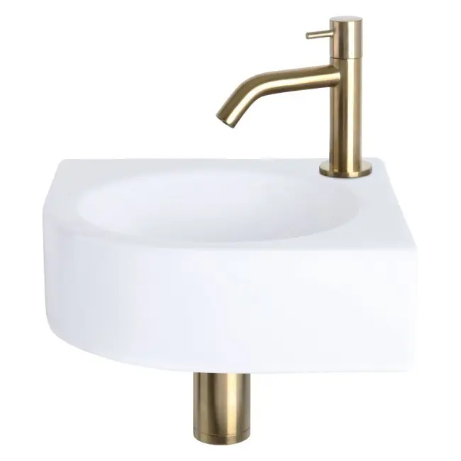 Lavabo keramički ugaoni cleo 30 × 30 × 10 cm beli