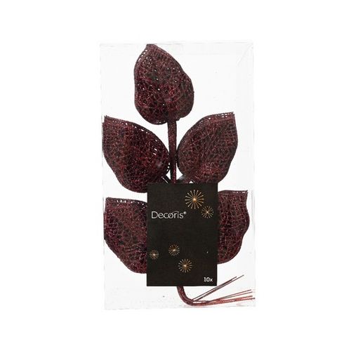 NG cvet - GLITTER LEAF 1pcs 36cm 029320 - Bordoaux - KMG