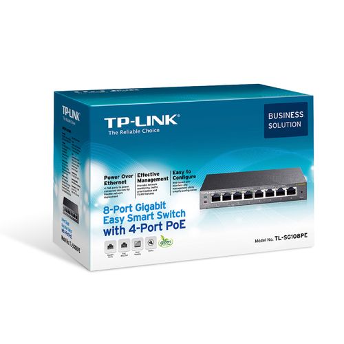 TP-LINK_ TL-SG108PE 8-Port Gigabit Switch sa 4-Porta PoE+