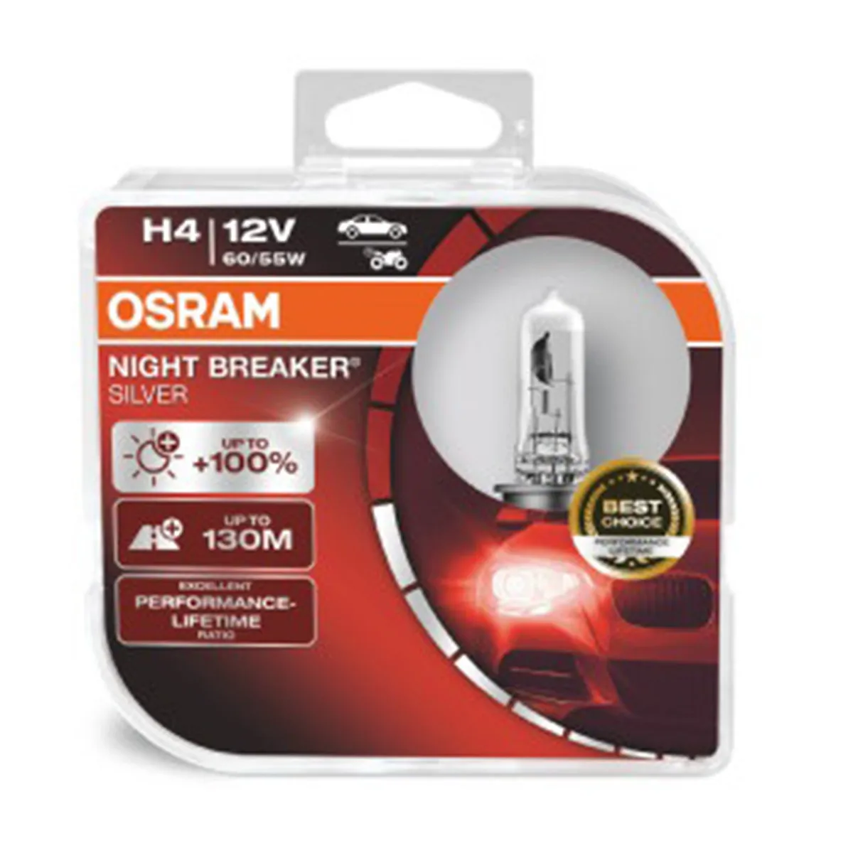 SIJAL PAR 12/ H4 64193NL-HCB 60/55W NIGHT BREAKER LASER+150% P43T HCB2BOX (ECO)OSRAM