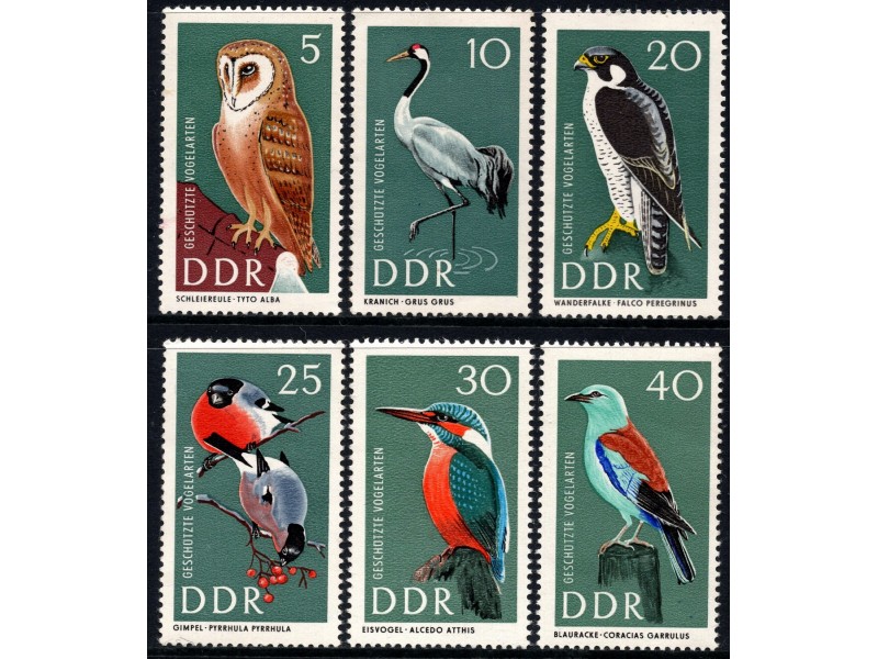 Nemačka DDR 1967. Fauna, Ptice