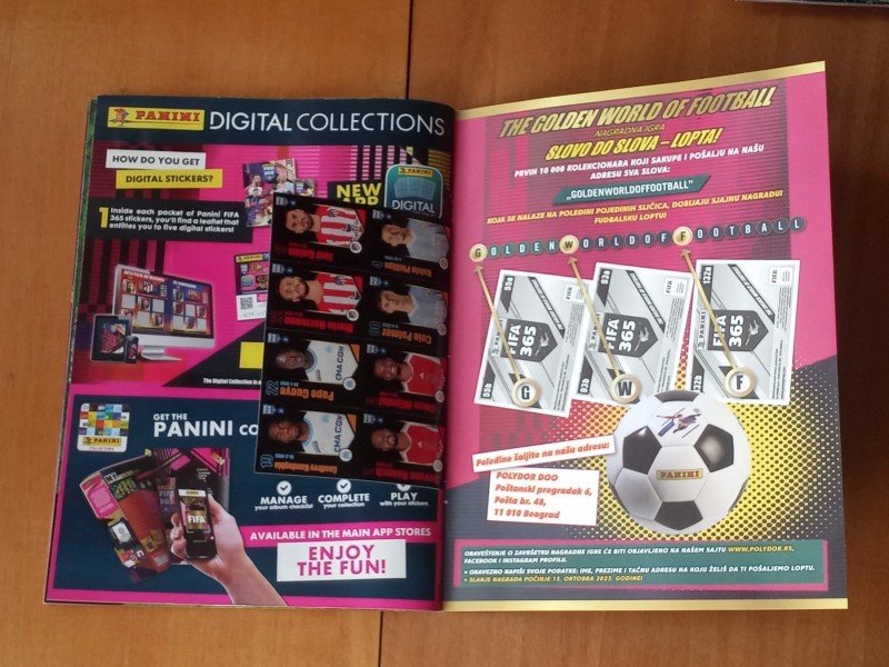 Prazan album FIFA 365 2024 (Panini), sa slicicama