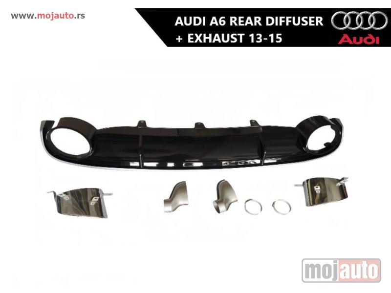 Audi A6 zadnji difuzor sa auspuhom 13-15
