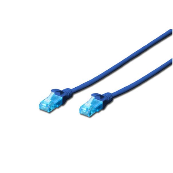 DIGITUS DK-1512-050/B patchcord kabl 5e U/UTP CCA 5m plavi