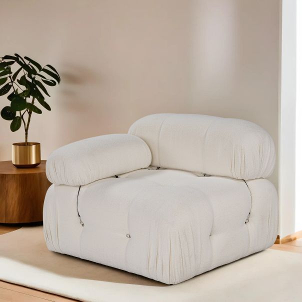 ATELIER DEL SOFA Fotelja Bubble L1, leva, bež