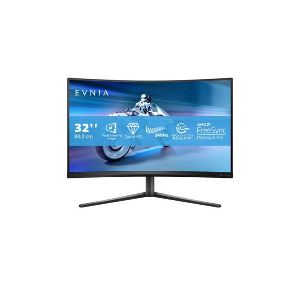 PHILIPS Monitor (32M2C5500W/00) 31.5" VA zakrivljen FHD 240Hz 0.5 MPRT HDMIx2,DP freesync