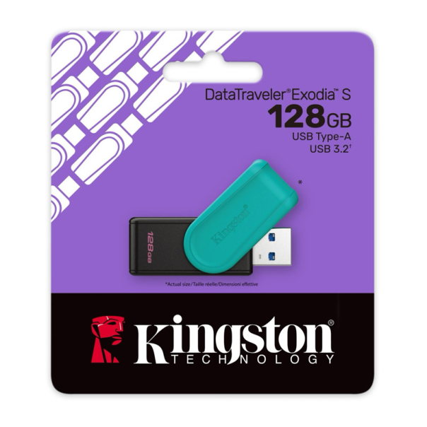 USB Kingston 128GB USB Flash Drive, USB 3.2 Gen.1, DataTraveler Exodia S