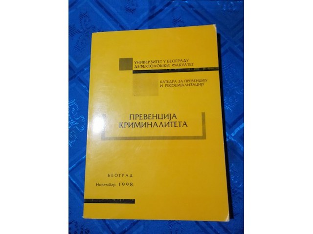 Prevencija kriminaliteta - Defektološki fakultet