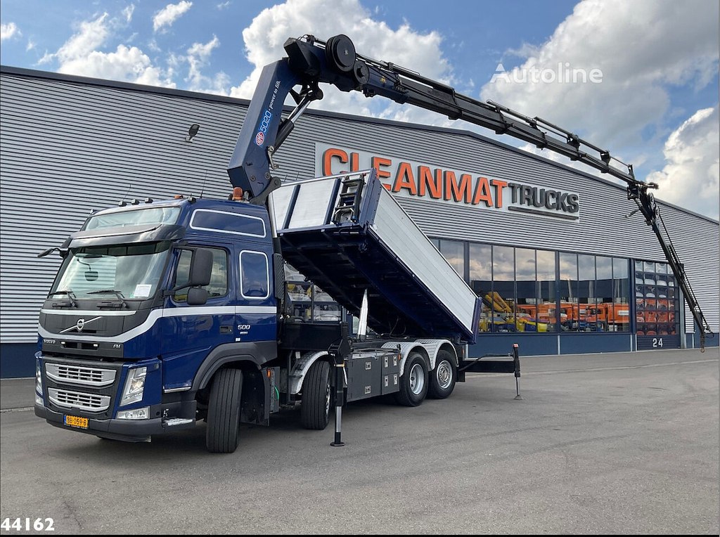 Volvo FM 500 Euro 6 HMF 50 Tonmeter laadkraan + Fly-Jib kiper