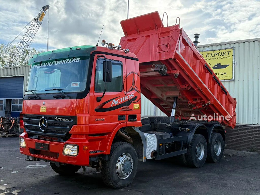 Mercedes-Benz Actros 3346 MP2 Kipper 6x6 Manual Gearbox V6 Big Axle's Good Con kiper