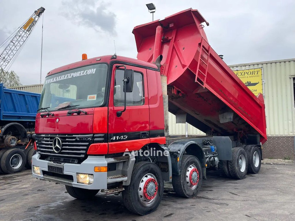 Mercedes-Benz Actros 4143 Kipper 8x8 Manuel Gearbox Big Axle's Full Spring V6 kiper