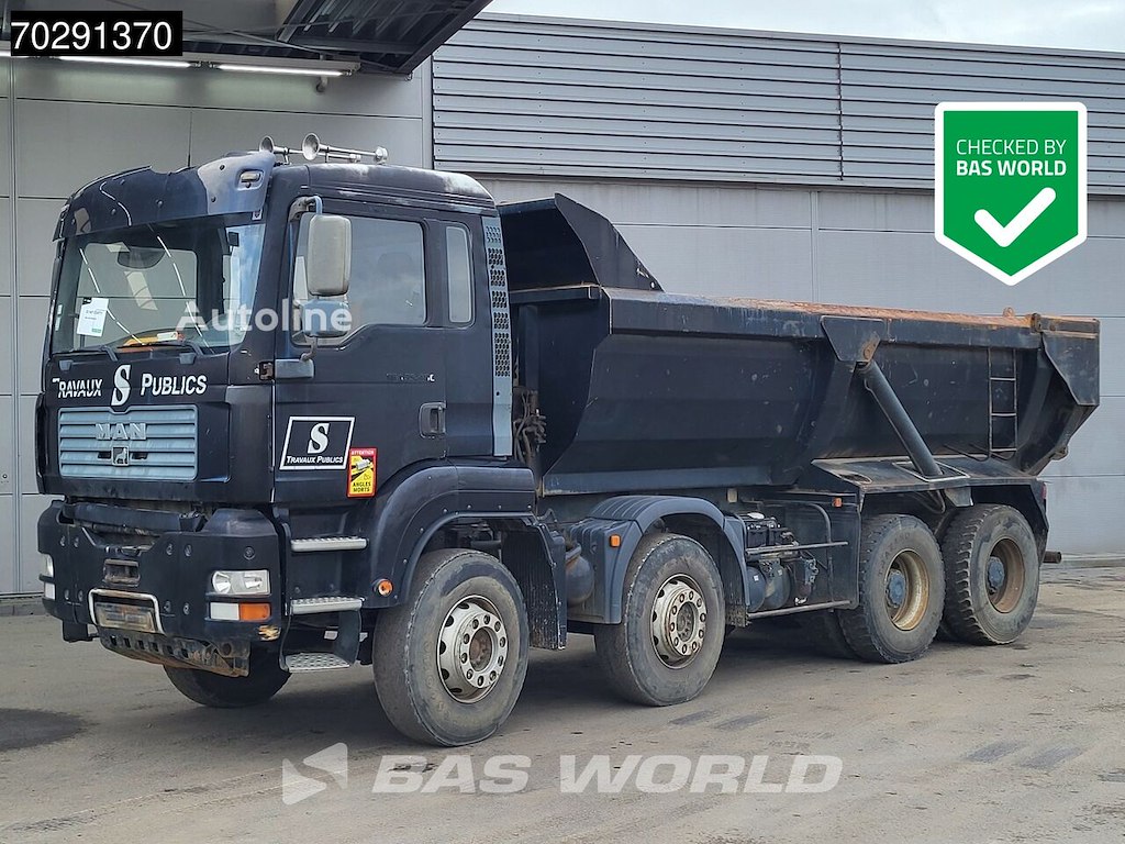 MAN TGA 35.480 8X4 BROKEN ENGINE 16m3 tipper Steel suspension Manual kiper