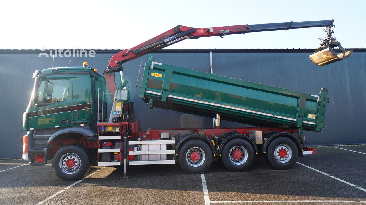Mercedes-Benz AROCS 3542 8X4 2 SIDE TIPPER WITH HMF Z 1943 CRANE 407.000KM kiper