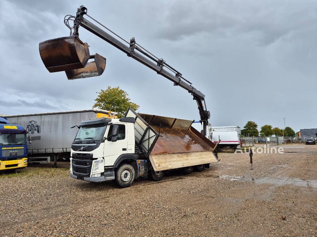 Volvo FM 460 8x4/4 //HIAB 211 EP-4 // 3 sidetip kiper