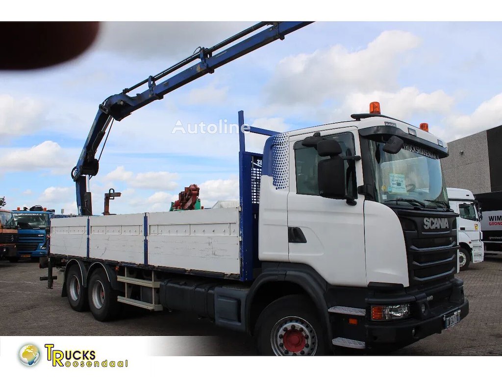 Scania G440 hiab 166-4 hipro + 6x4 + manual + remote kamion s ravnom platformom