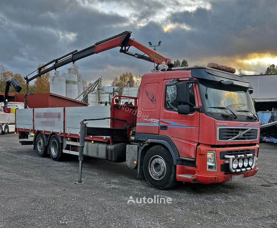 Volvo FM380 *6x2 *PALFINGER PK12002 *BED 8.0m kamion s ravnom platformom