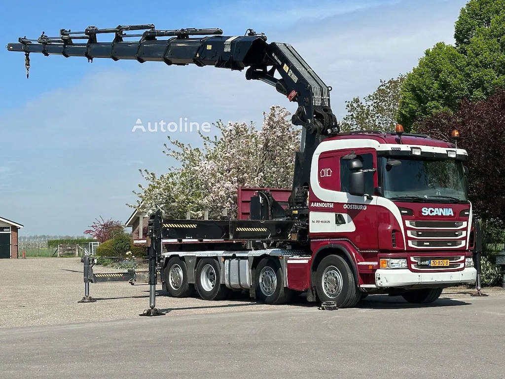 Scania G480 !!TRUCK/TRACTOR!!!CRANE/GRUE/HIAB 105TM!!TOP!EURO6!! kamion s ravnom platformom