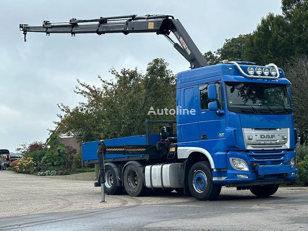 DAF XF 460 6x4!! HIAB 24TM CRANE/KRAN/TREKKER/BAKWAGEN!!BAUKRANE TRA kamion s ravnom platformom