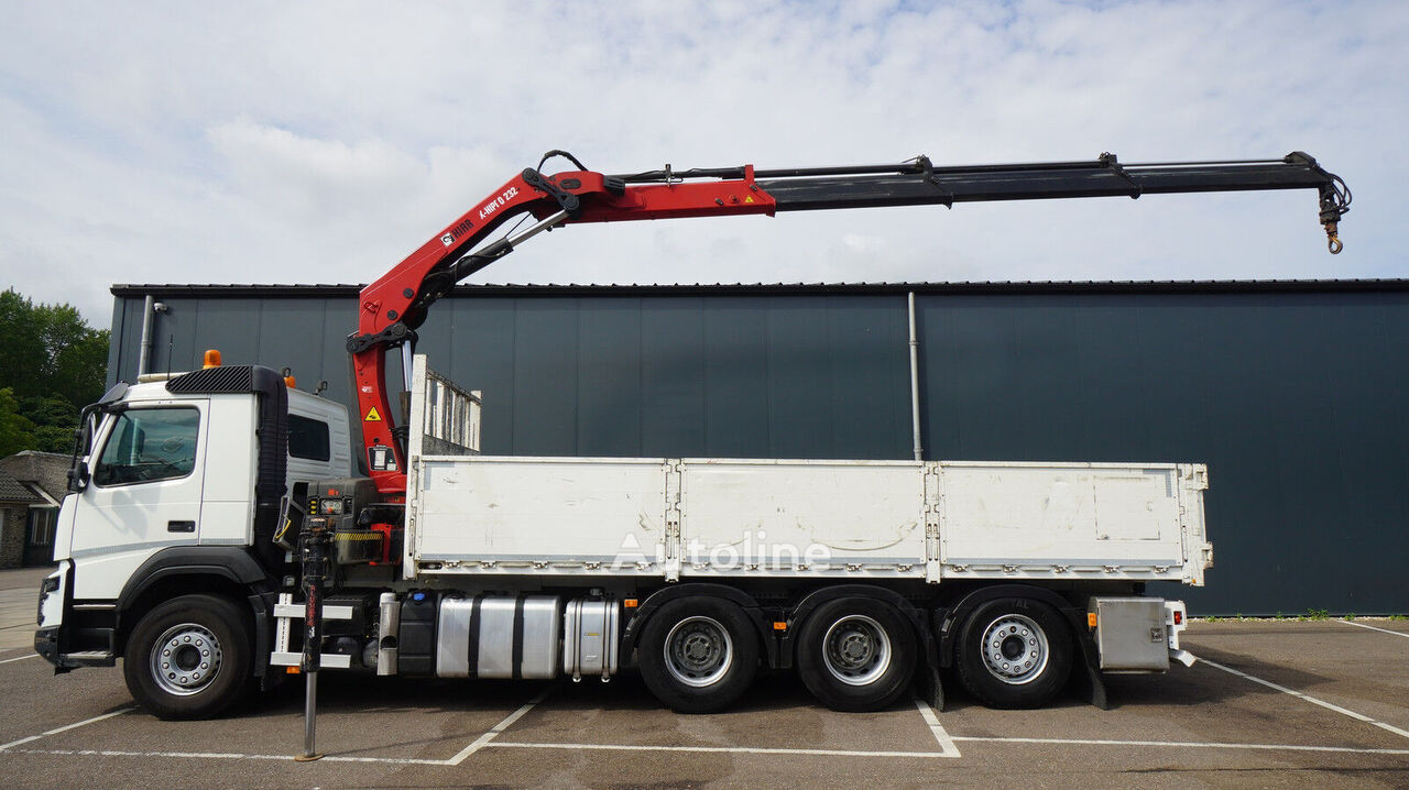 Volvo FMX 460 8X4 OPEN BOX WITH HIAB X-HIPRO 232 E-3 CRANE kamion s ravnom platformom