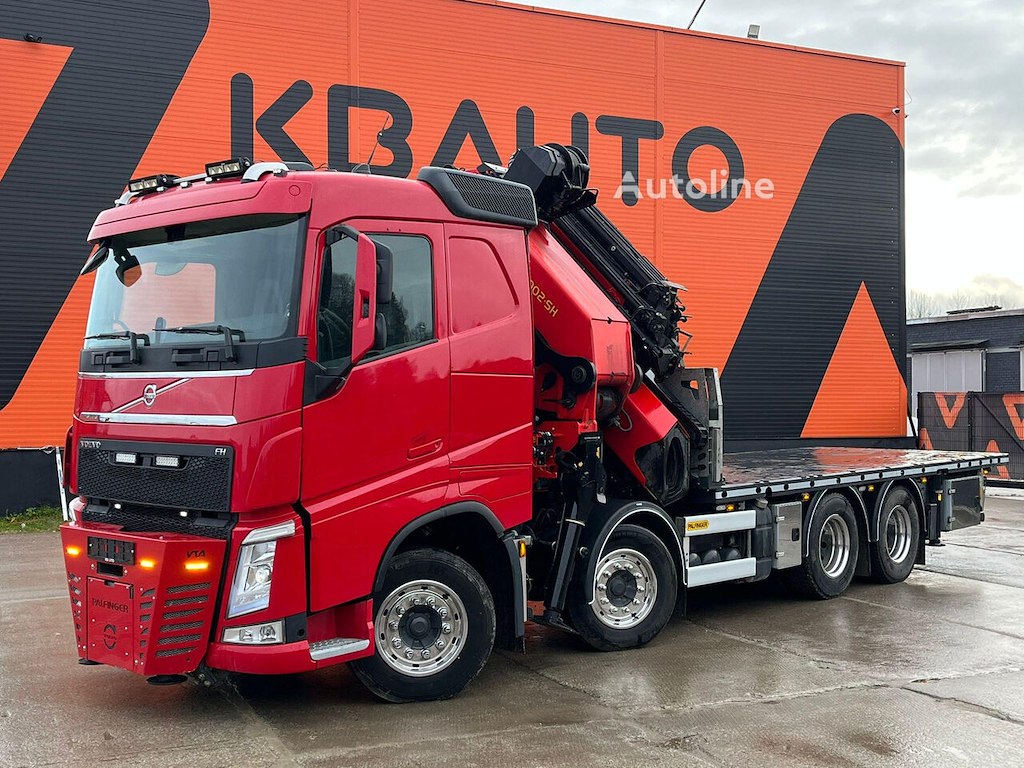 Volvo FH 540 8x4 PK 92002 + JIB + WINCH / PLATFORM L=6341-7344 mm exte kamion s ravnom platformom