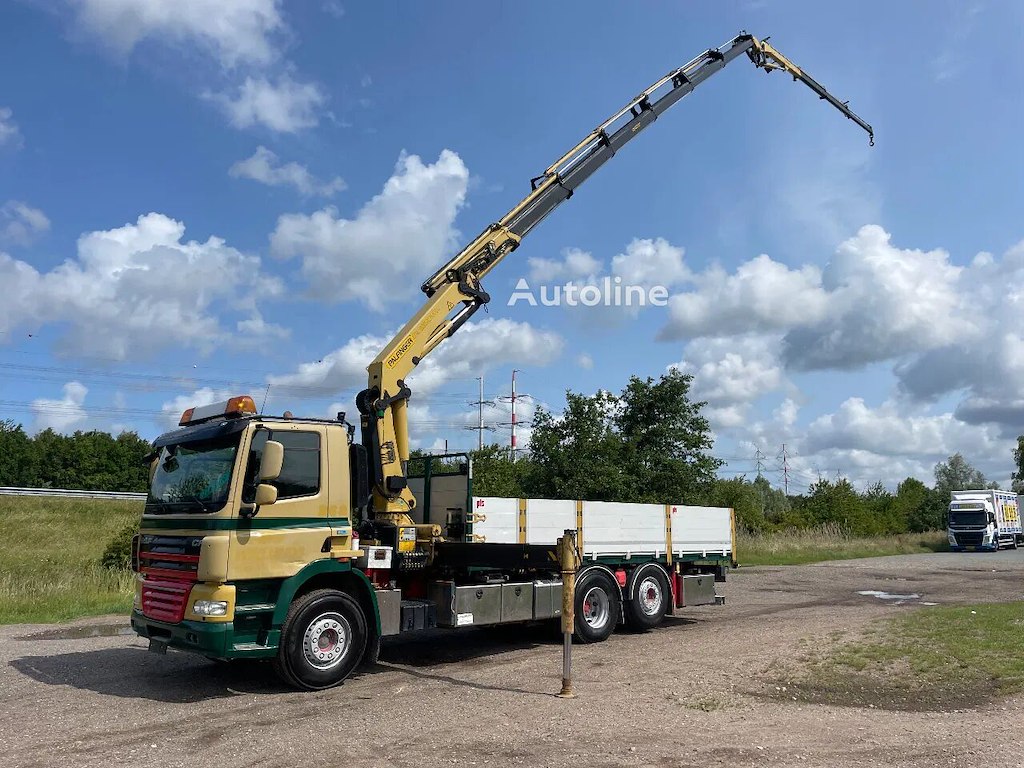 DAF CF 85.360 CF with Palfinger PK26002 with jib crane kamion s ravnom platformom