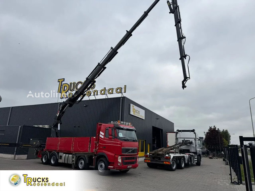 Volvo FH 12.460 + HIAB 700E-6 HI HIPRO + JIB 4X + 8X4 + EURO 5 + REMOT kamion s ravnom platformom