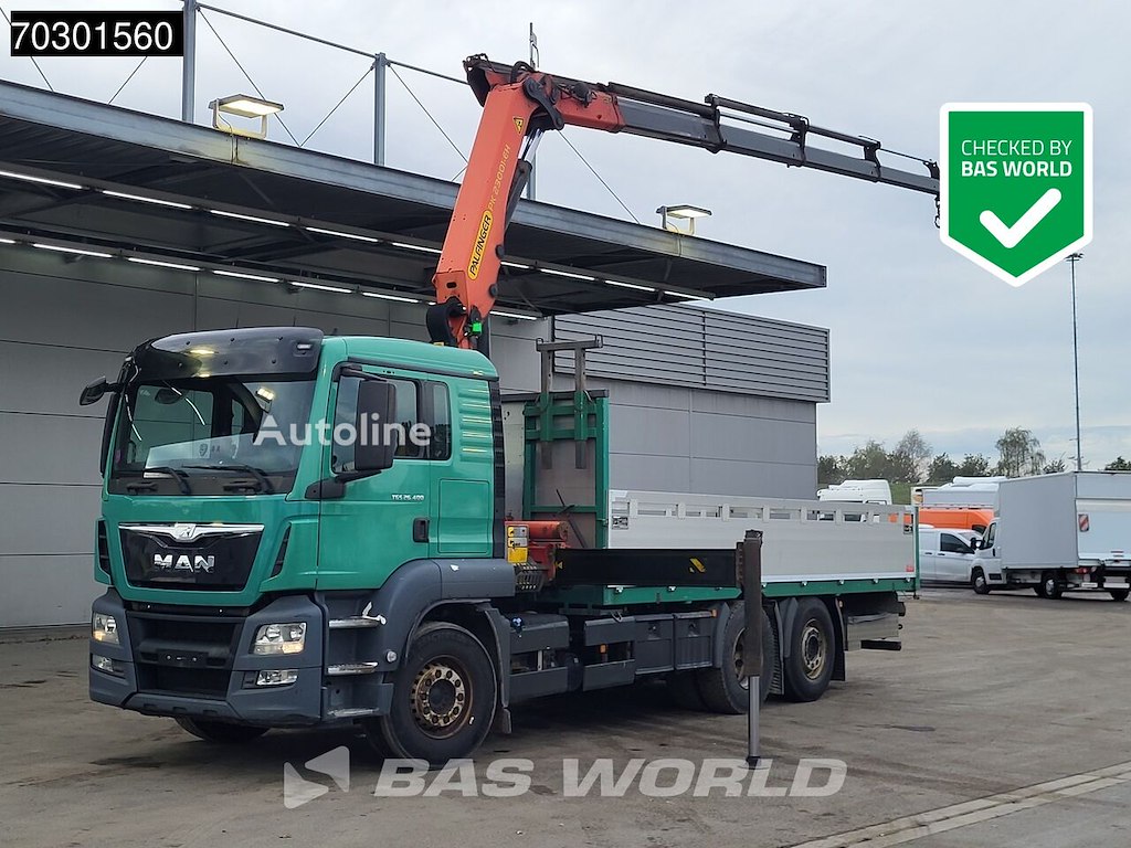 MAN TGS 26.400 6X2 Palfinger PK23001 EH Crane Kran Remote Retarder E kamion s ravnom platformom