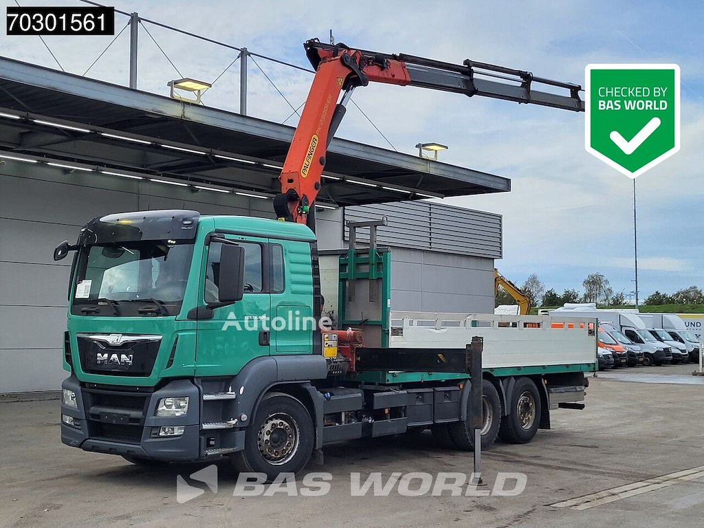 MAN TGS 26.400 6X2 Palfinger PK23001 EH Crane Kran Remote Retarder E kamion s ravnom platformom