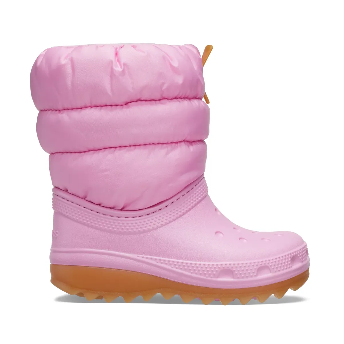 Crocs Kids Classic Neo Puff Boot – PINK TWEED/GUM