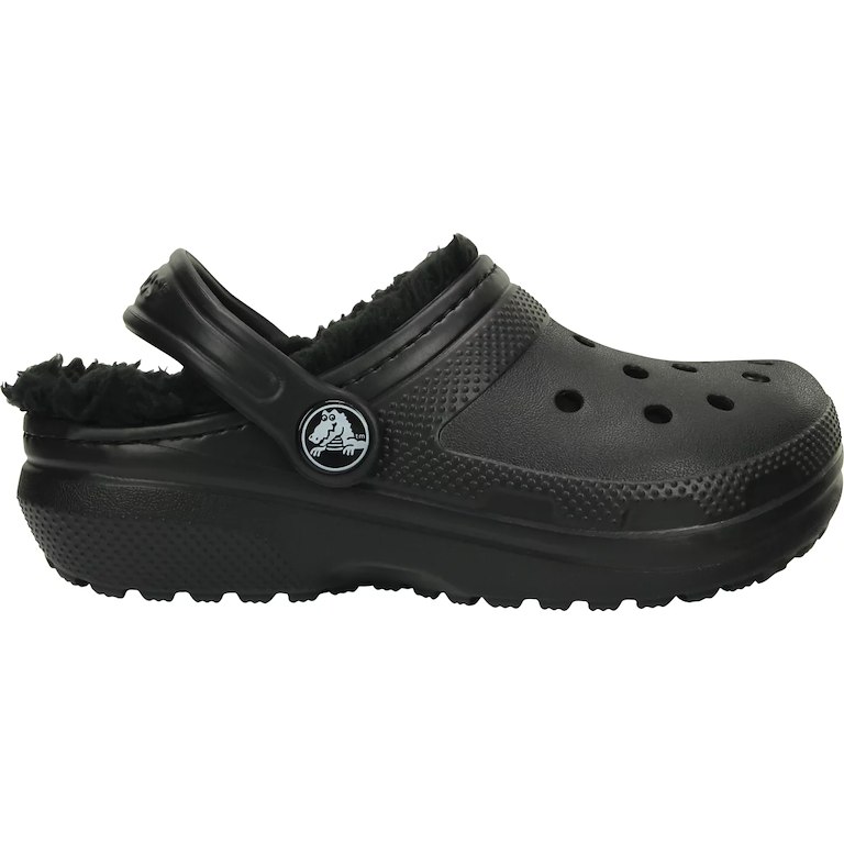 Crocs Kids Lined Classic Clog – Black/Black