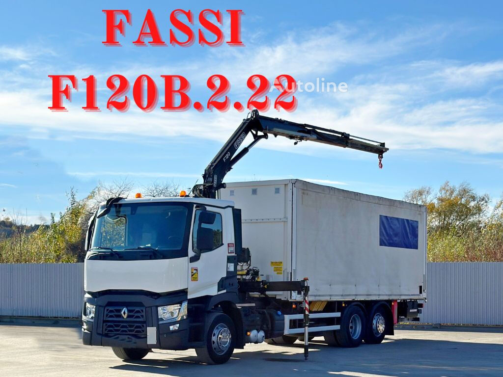 Renault T380 * FASSI F120B.2.22 + FUNK / 6x2! kamion furgon