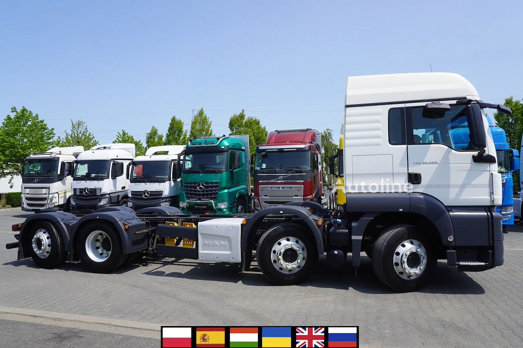 MAN TGS 35.420 8×2 / Chassis 6.4 m / 3 steered axles kamion šasija