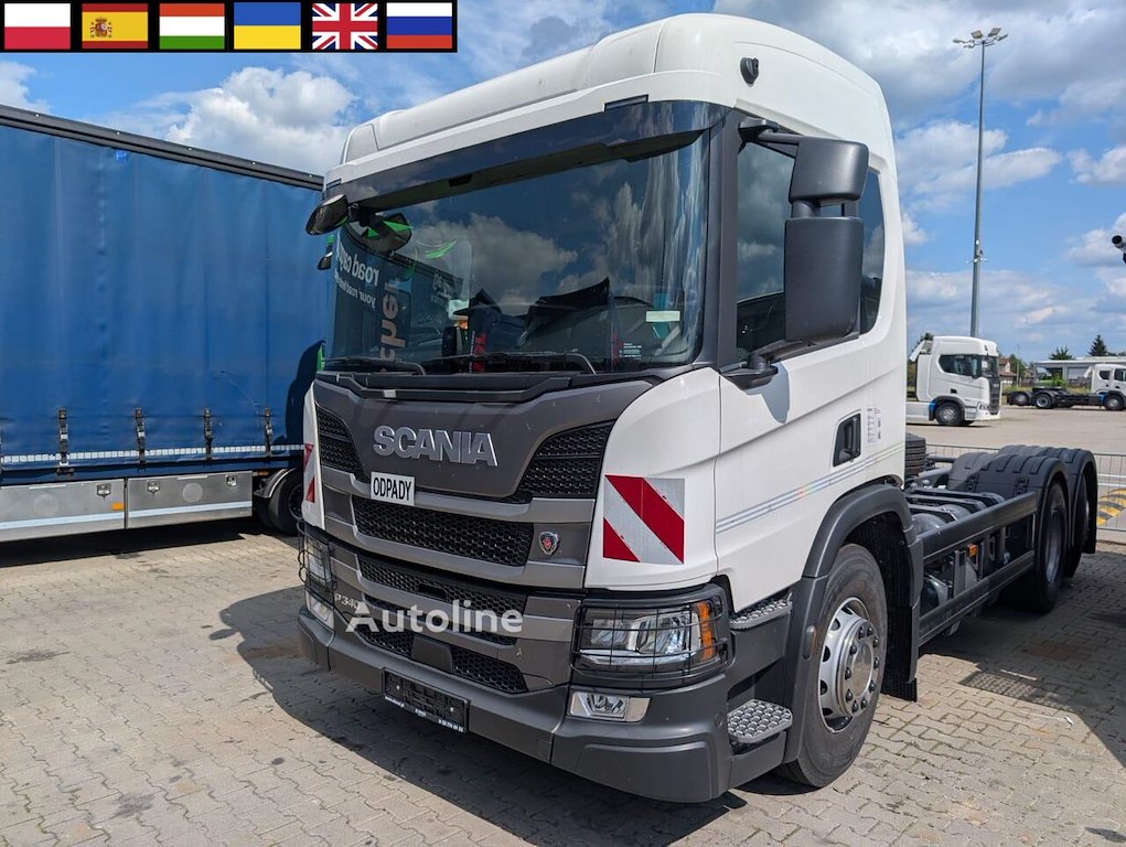 Novi Scania P 340 B6x2*4NA / chassis frame / steering axle / CNG / large cab kamion šasija