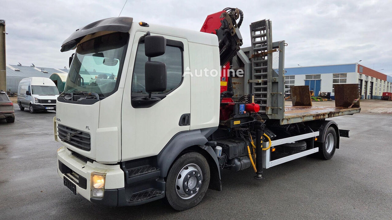 Volvo FL280 4X2 HMF 1560 + platform kamion rol kiper