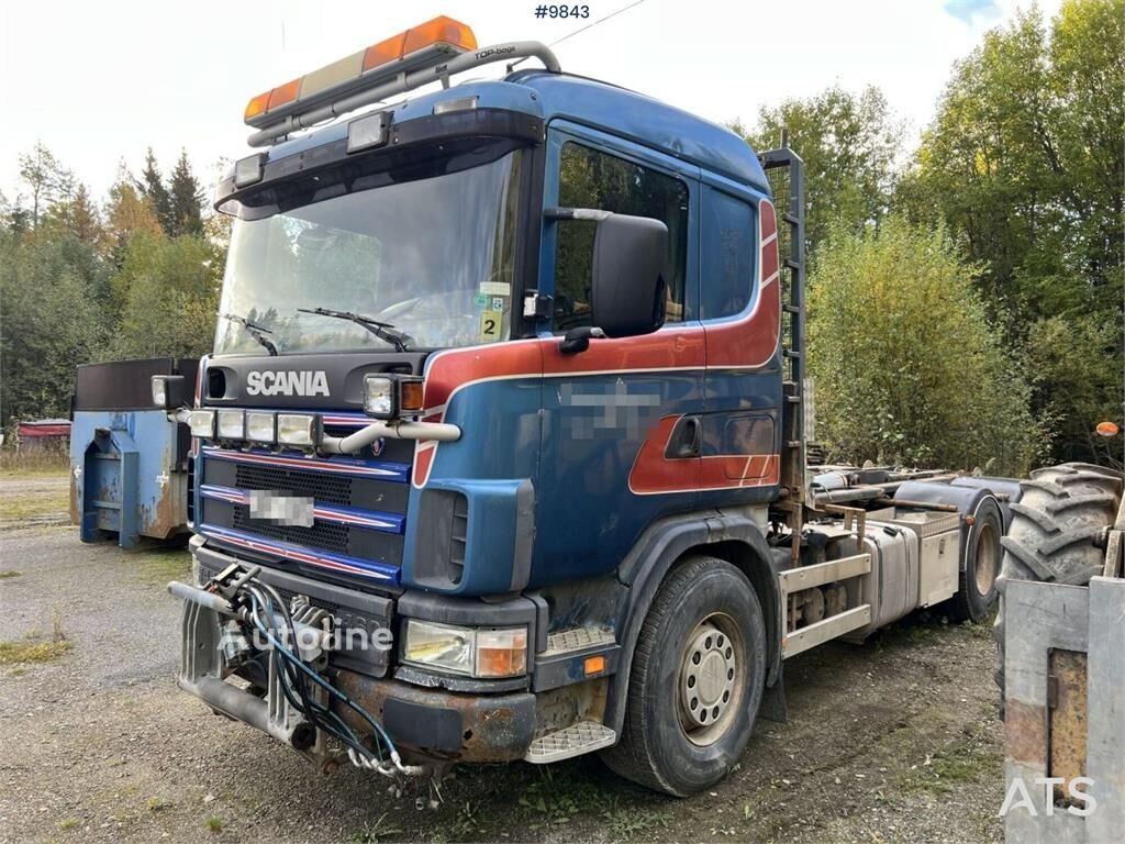 Scania R144 Hook Truck with plow equipment kamion rol kiper