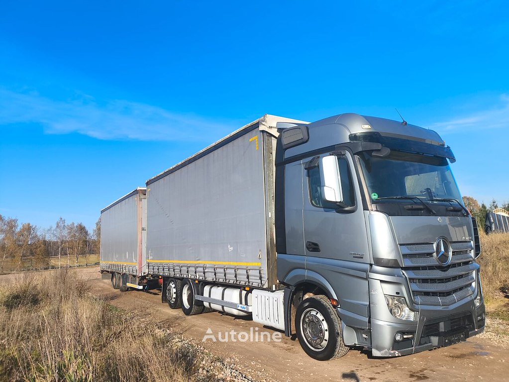 Mercedes-Benz Actros 2542 kamion sa klizna zavesa cerada + prikolica sa kliznom ceradom