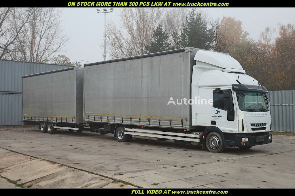 IVECO EUROCARGO 80E22+TANDEM TRAILER, 38 PALLETS kamion sa klizna zavesa cerada + prikolica sa kliznom ceradom
