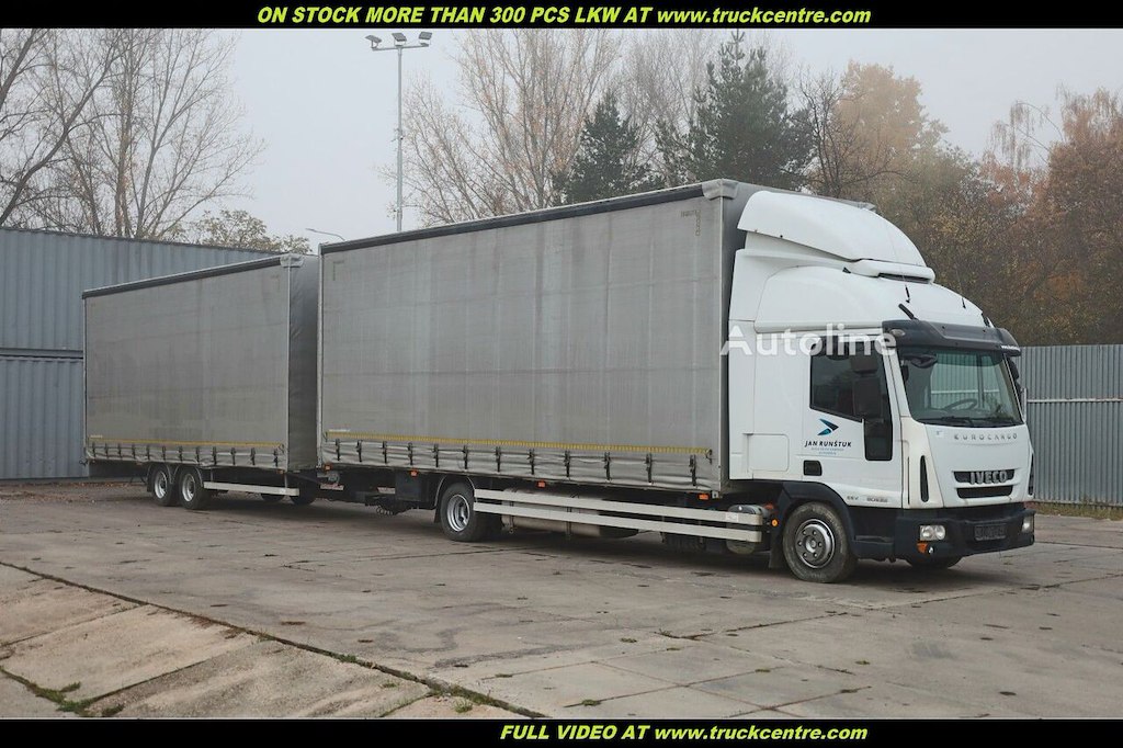 IVECO EUROCARGO 80E22+TANDEM TRAILER, 38 PALLETS kamion sa klizna zavesa cerada + prikolica sa kliznom ceradom